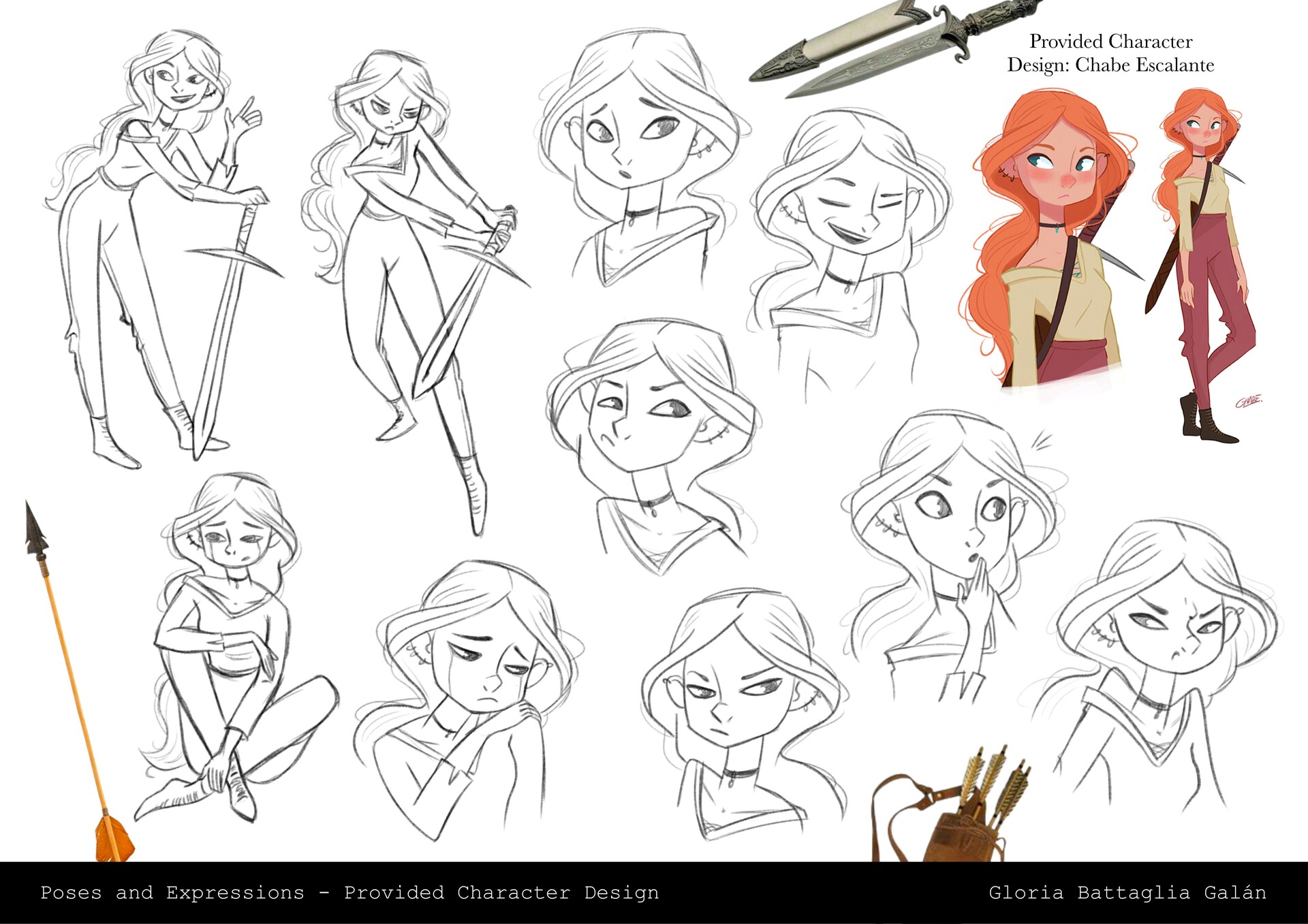 ArtStation - Poses and Expressions - Provided Character