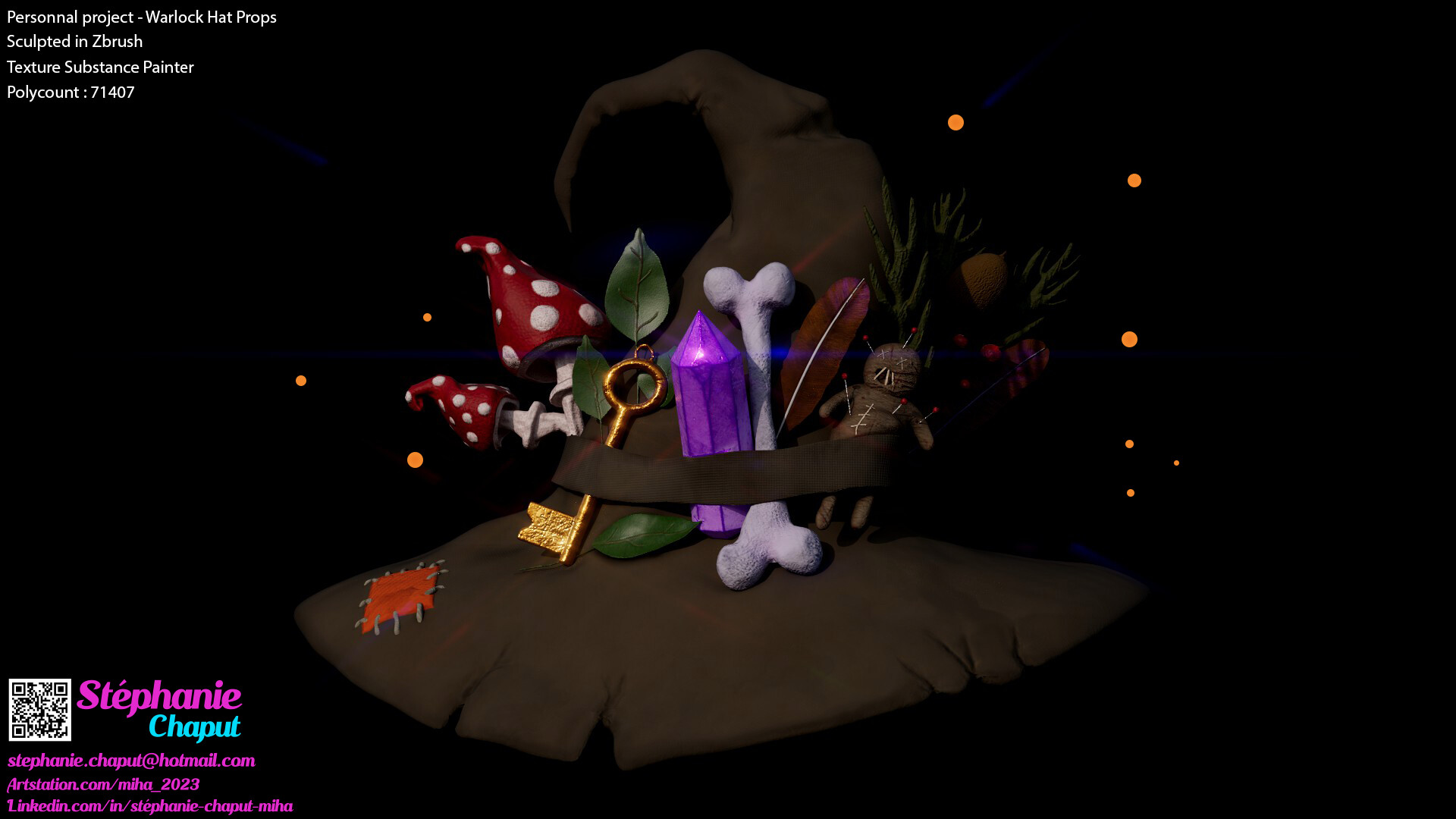 ArtStation - Warlock Hat Props