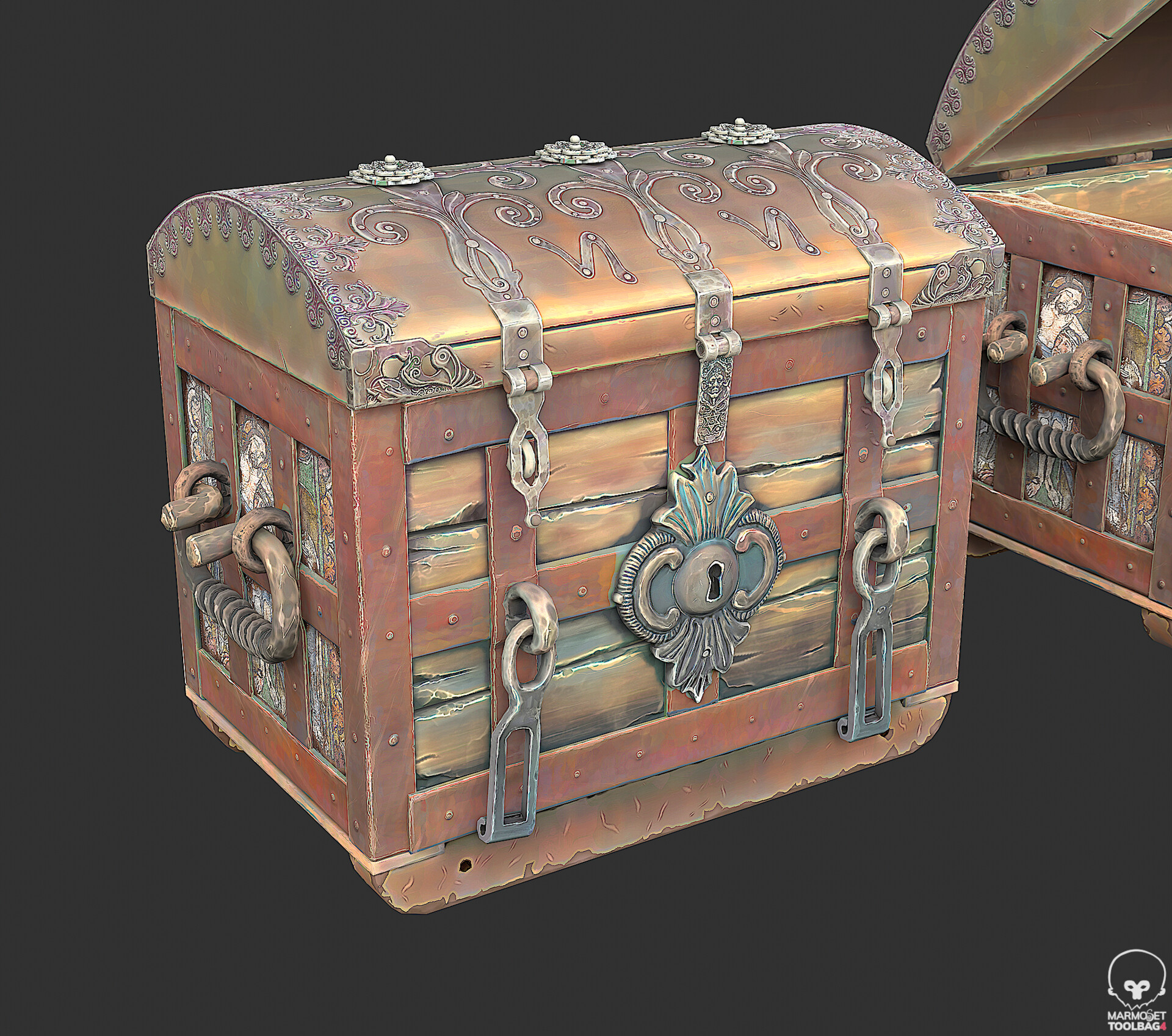 ArtStation - Stylized Old treasure chest