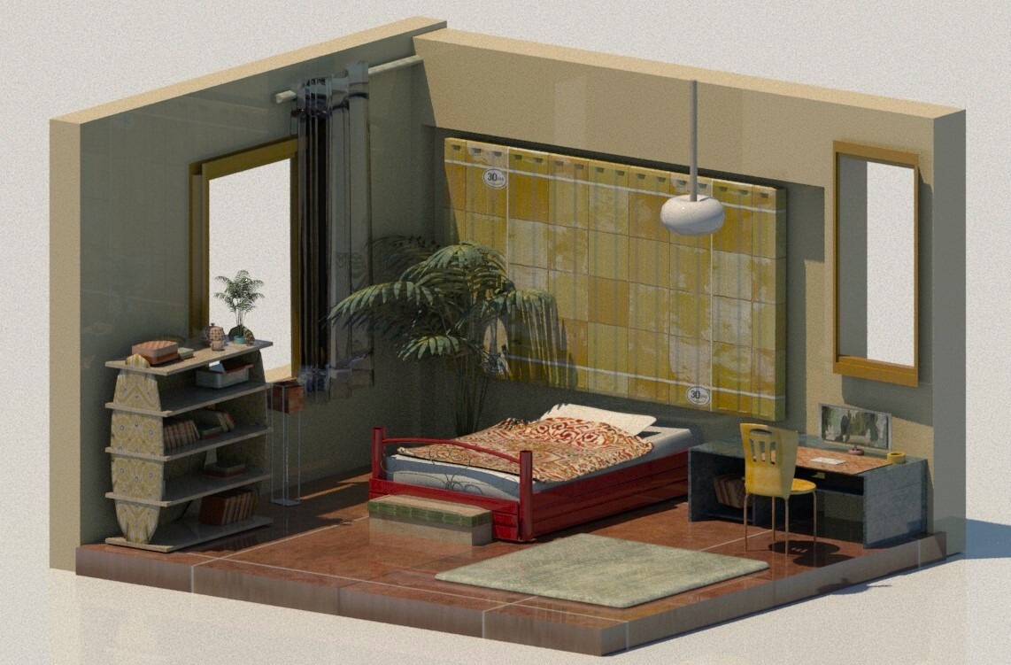 ArtStation - isometric interior design