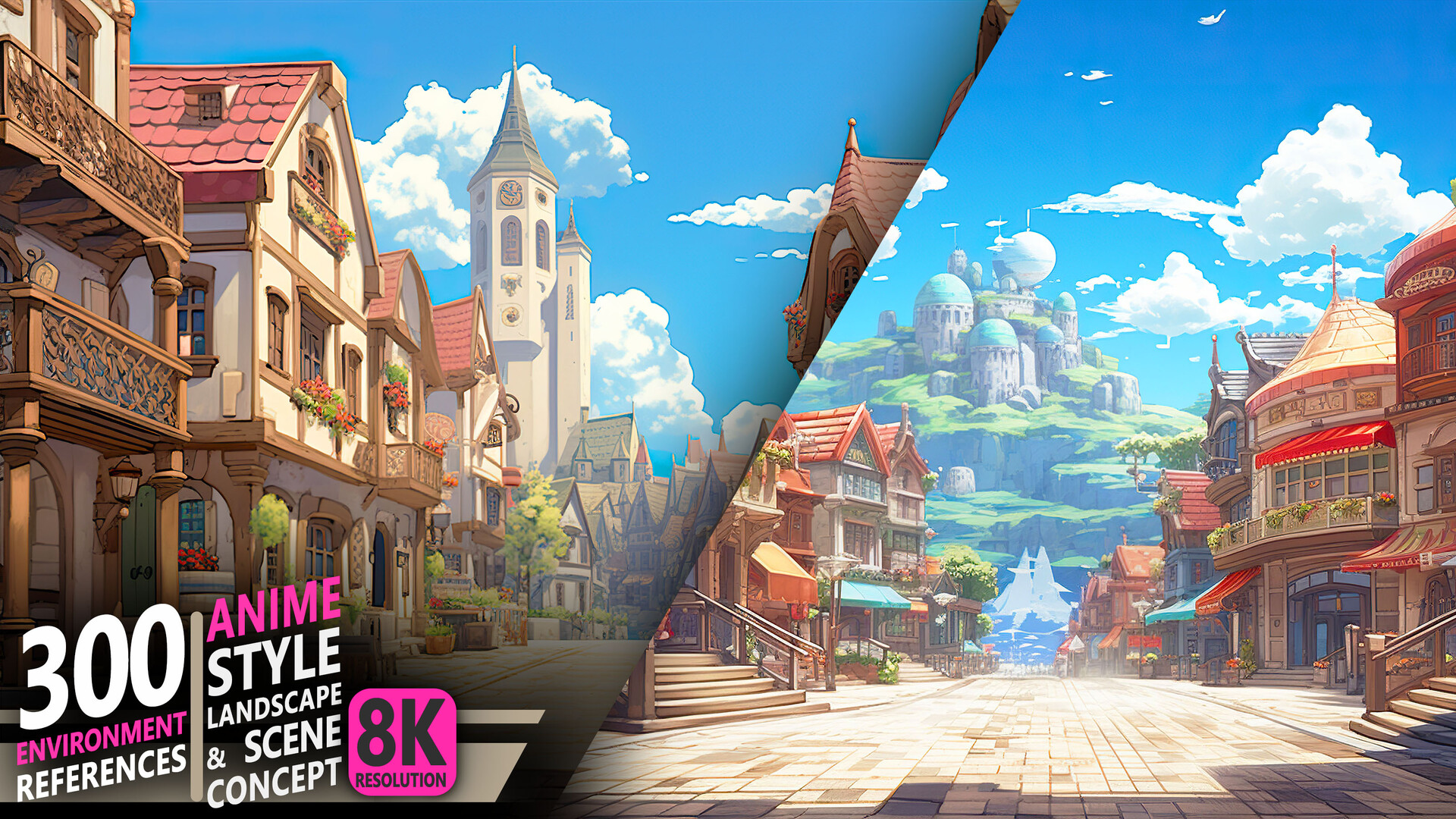 DreamWork | Studio - 300 Anime Style Landscape & Scene Concept ...