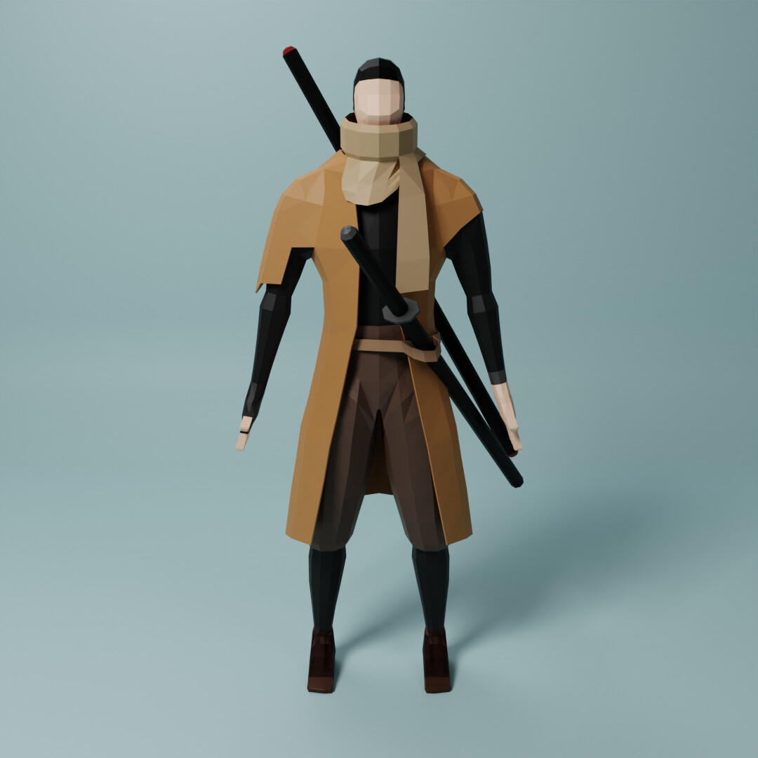 ArtStation - Low Poly Ninja Character