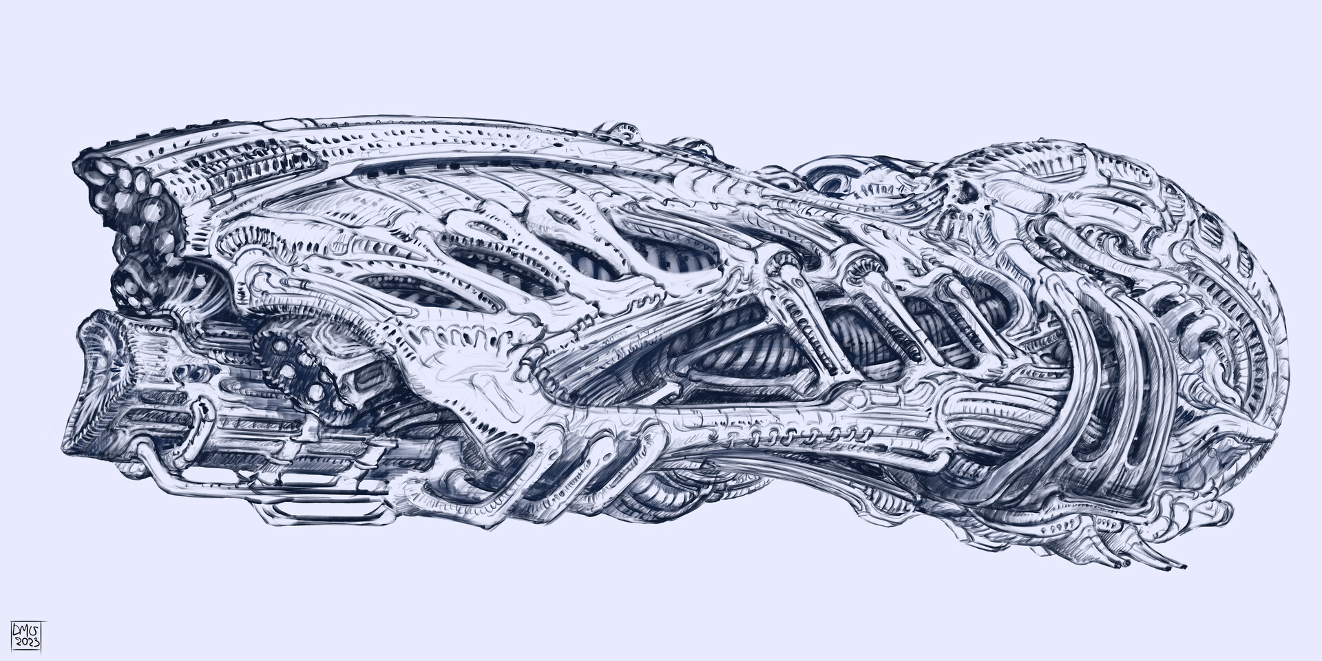 Dmitrii Ustinov - Alien spaceship [Giger style art]