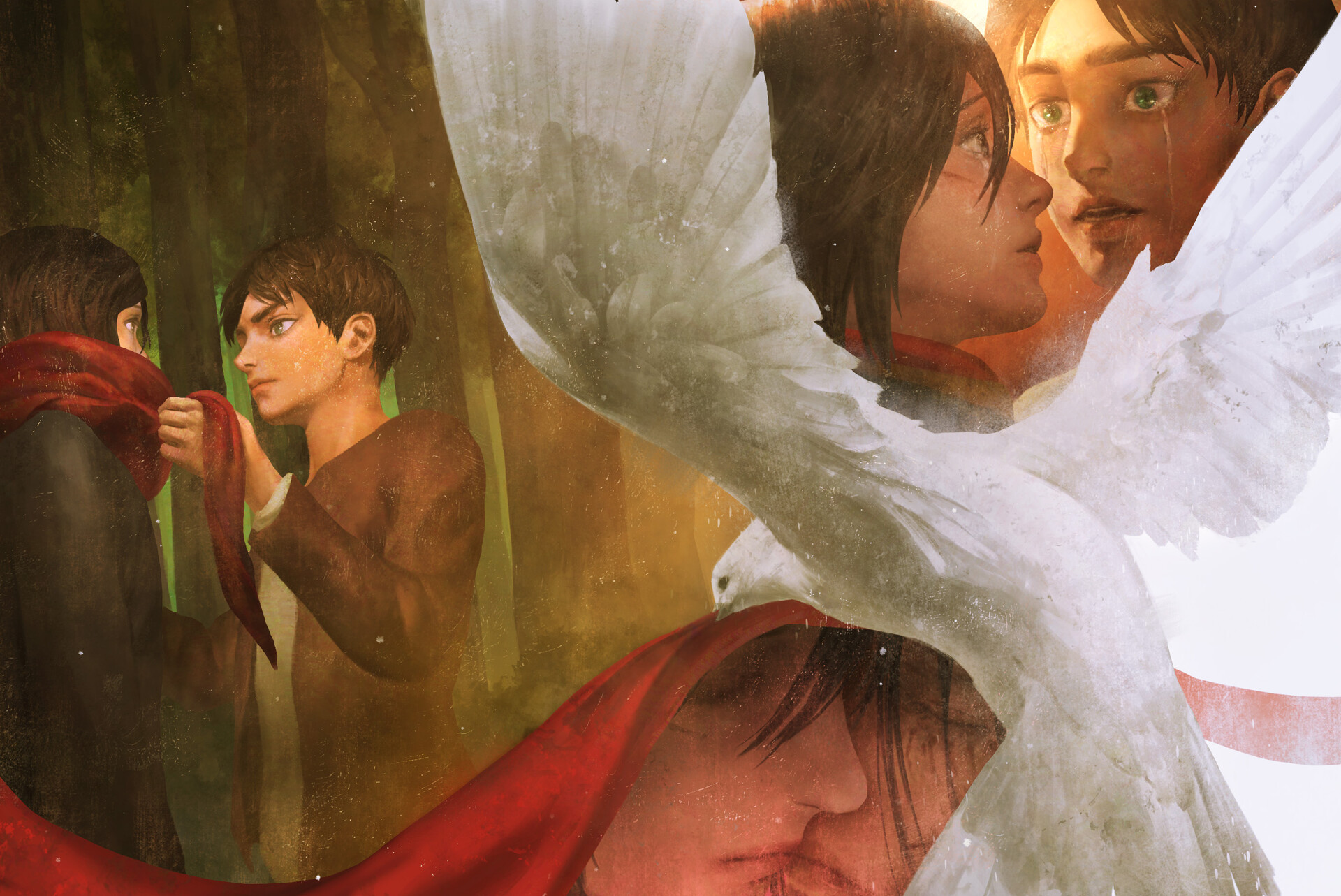 ArtStation - Attack on Titan | Eren Jaeger-Mikasa·Ackerman