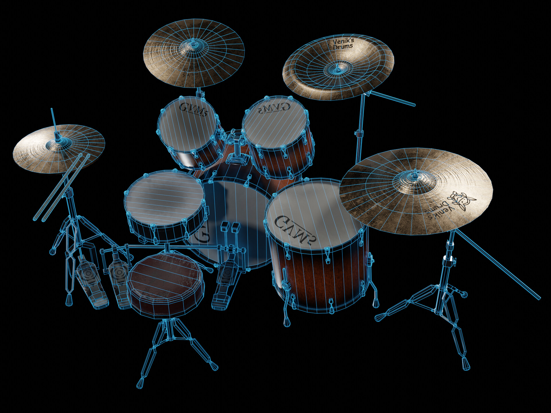 Anatoliy Venik - Drum kit (animation)
