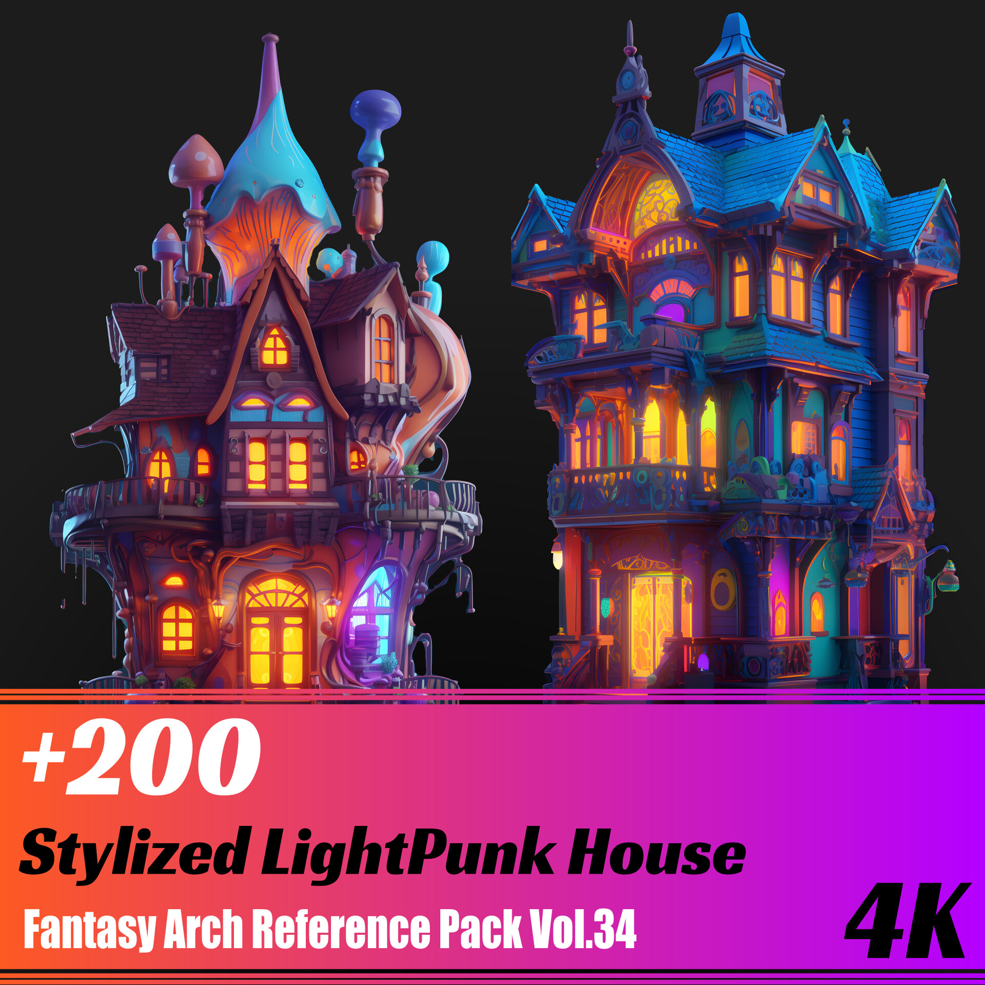 ArtStation - +200 Stylized LightPunk House | 4K | Character Reference ...