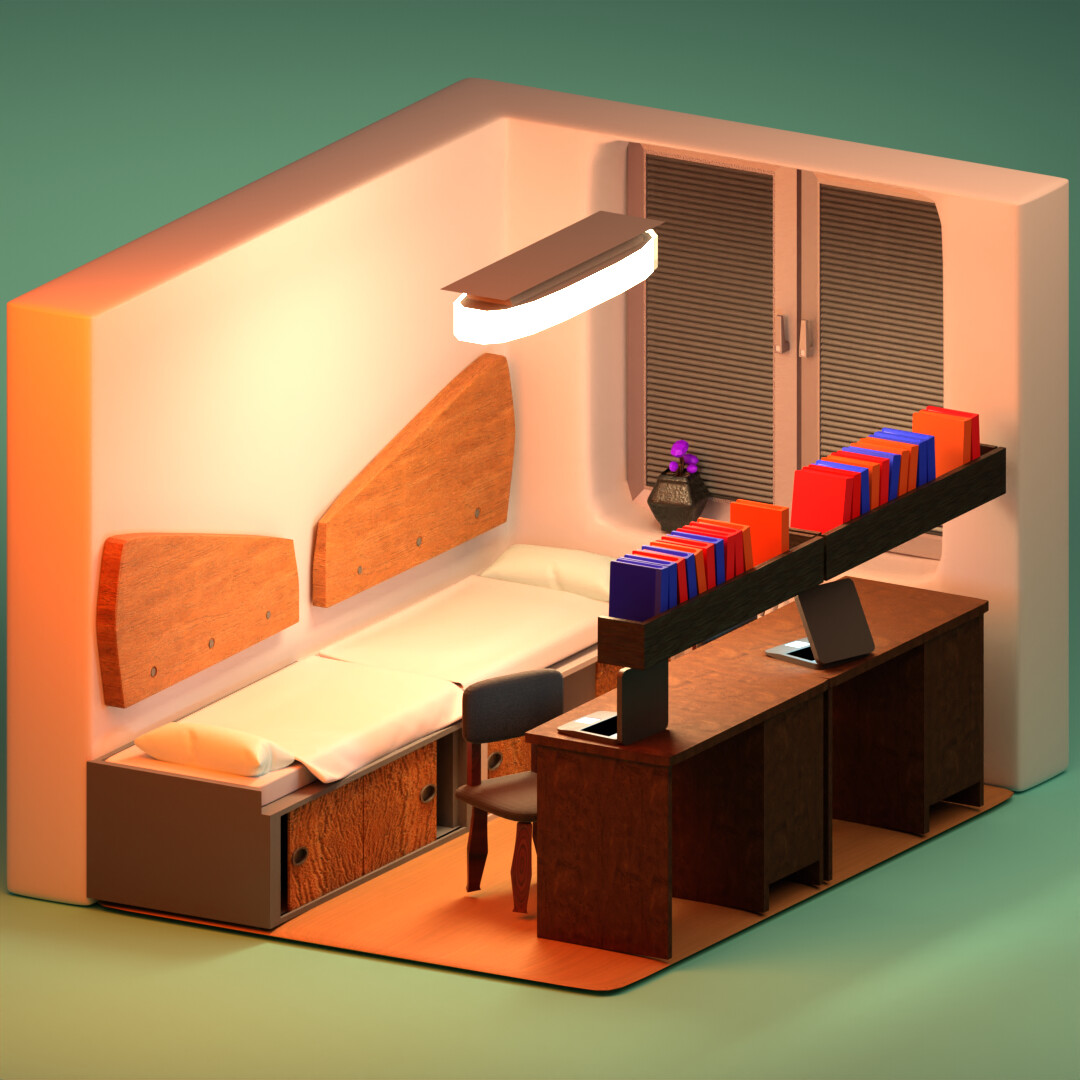 ArtStation - Isometric rooms.