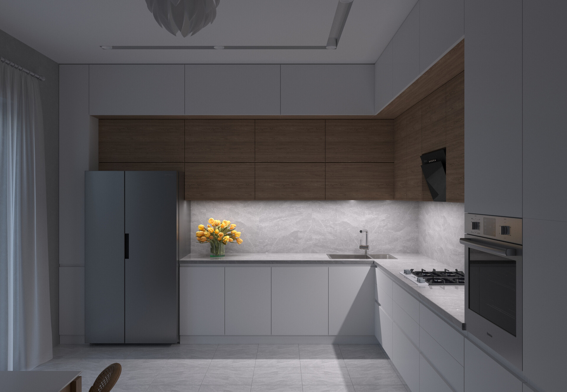 ArtStation - Visualization of individual kitchen