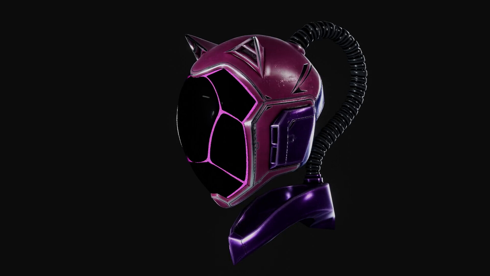 ArtStation - Futuristic cat helmet (wip)