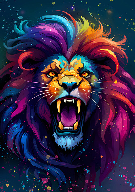 ArtStation - Lion Color Abstract