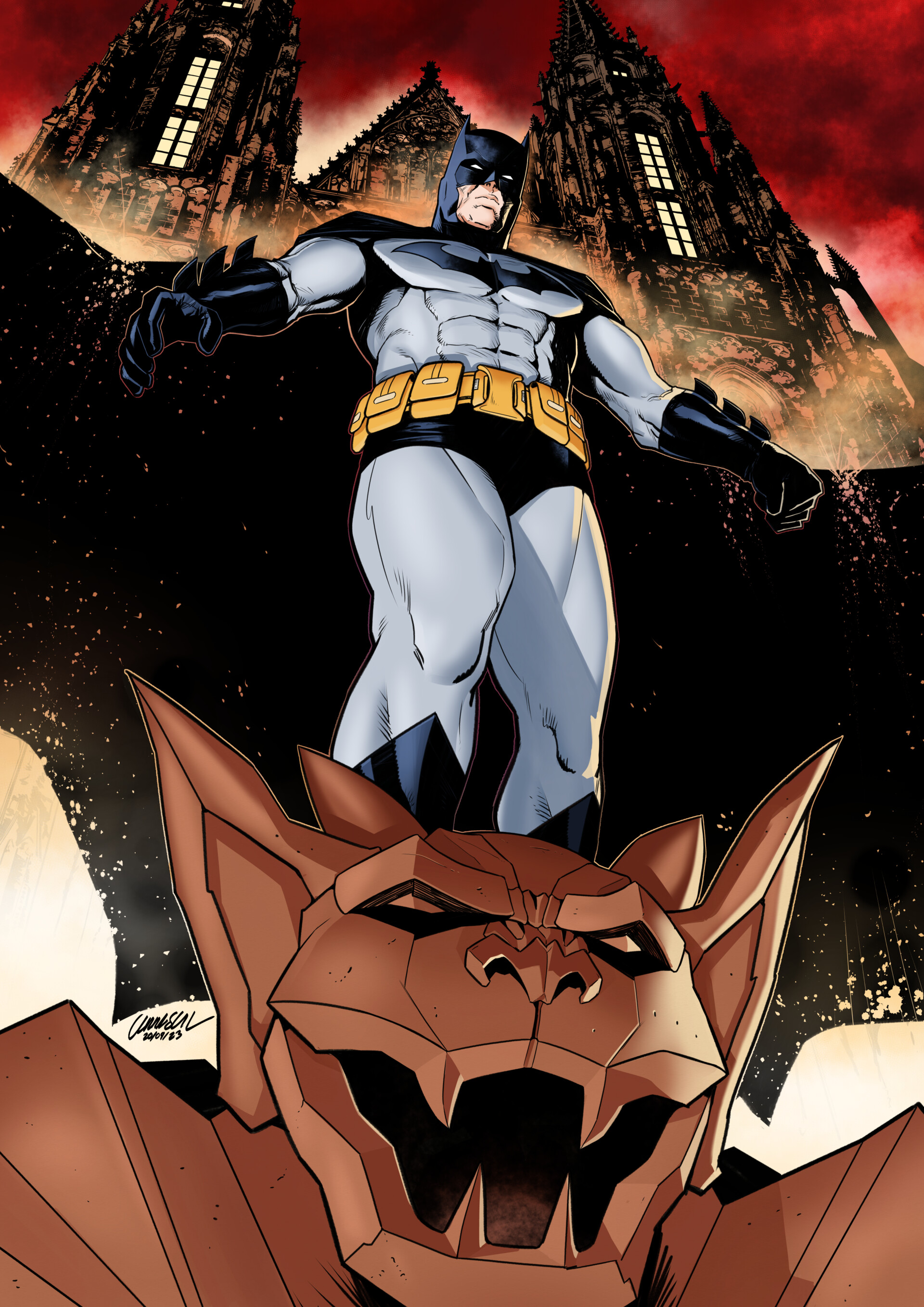 batman gargoyle pose