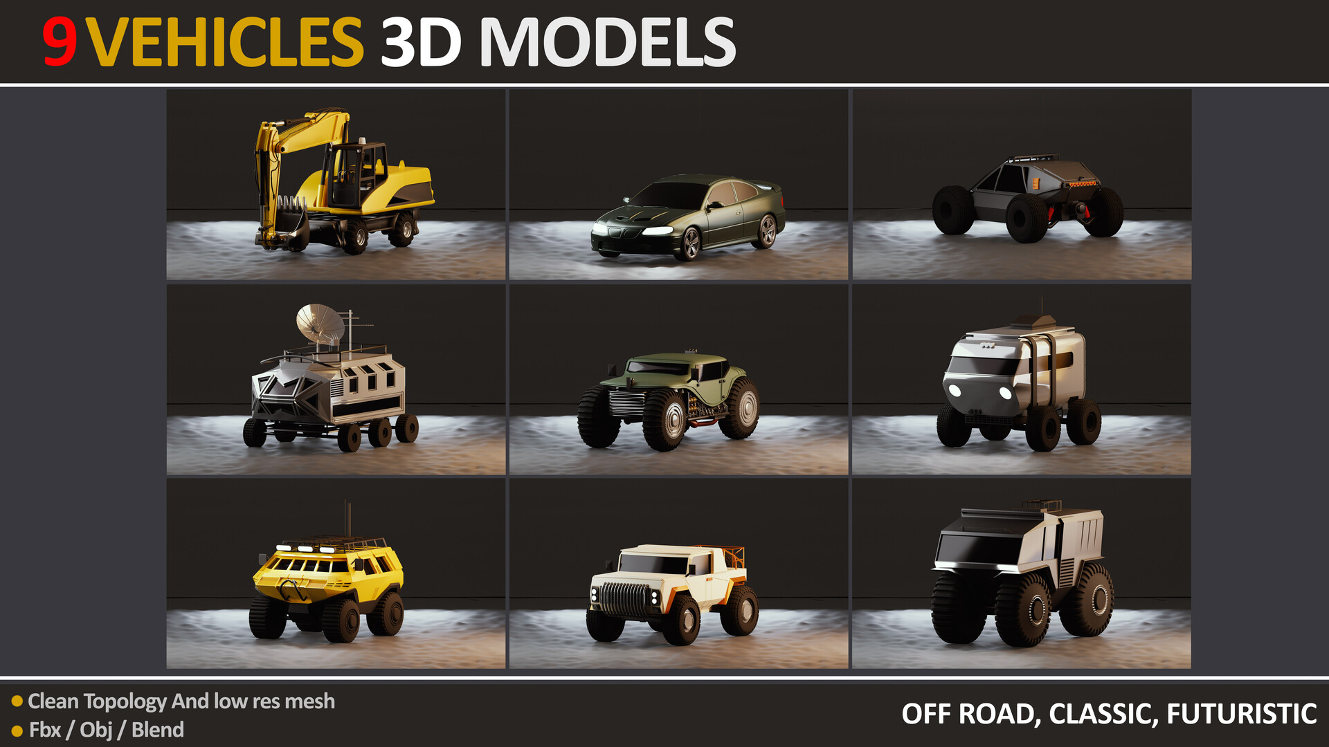 Jeff Studio - 9 VEHICLES MODELS JEFF STUDIO