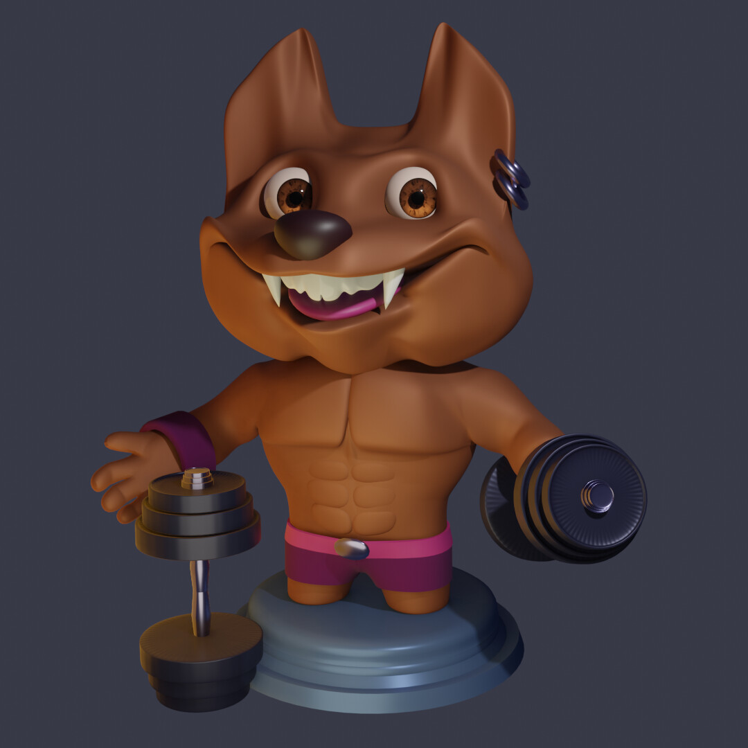 ArtStation - dog_game_model_concept_3D