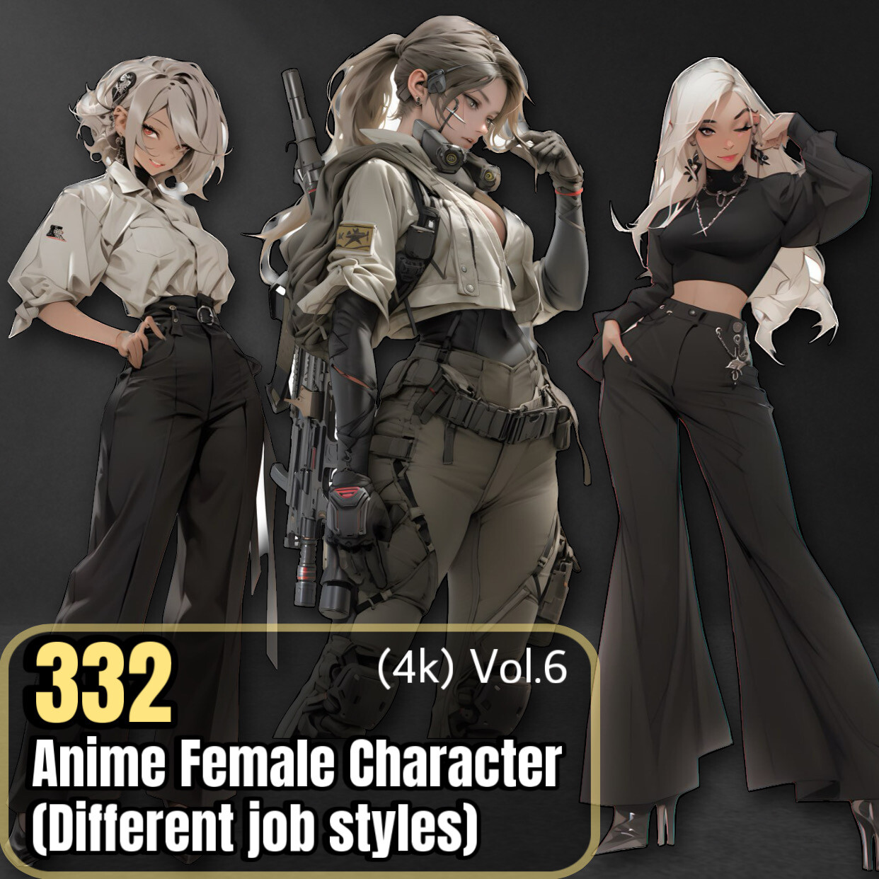 ArtStation - Anime Female Character (Different Job Styles)Concept(4k)