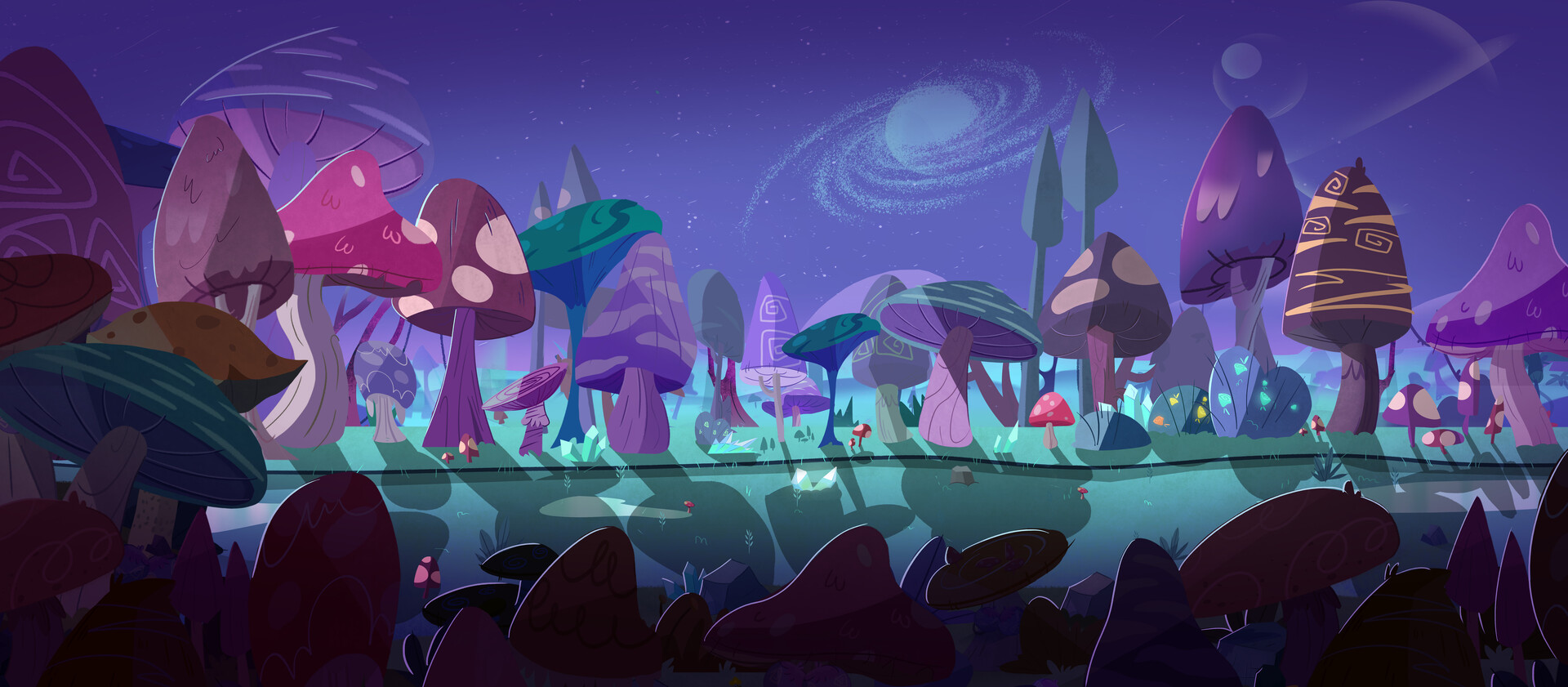 ArtStation - Cartoon background - Wolfoo and the Mysterious Island