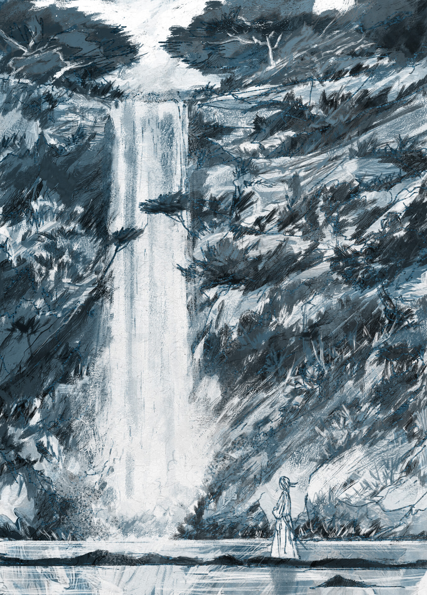 ArtStation - Waterfall land