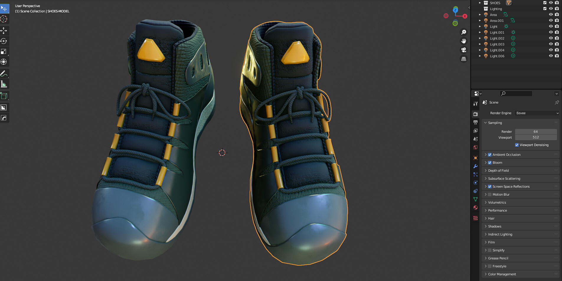 Phong Ly - 3D Modeling Shoes Style 2 - PBR - 4K Textures - Blender ...