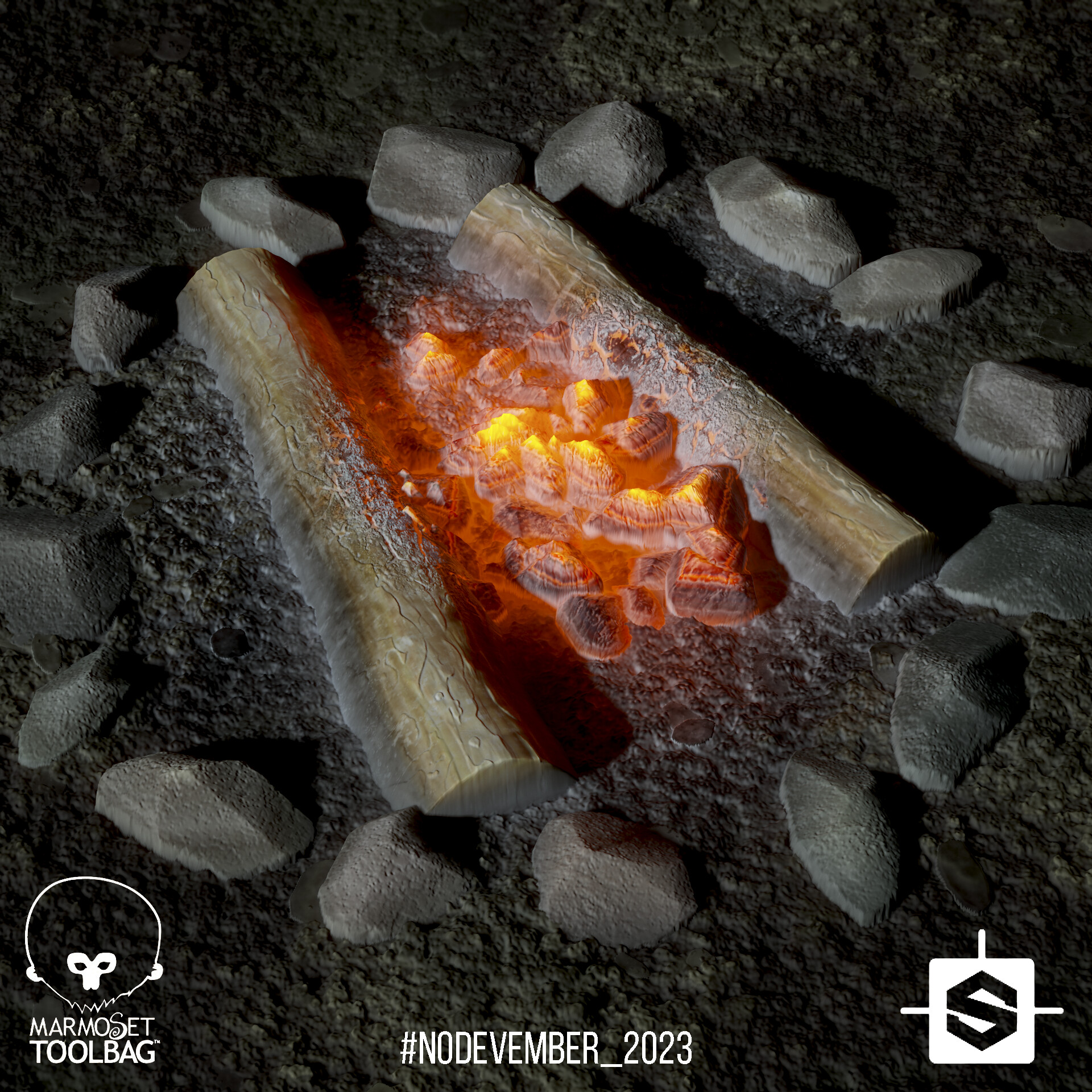 ArtStation - Nodevember 2023 - Campfire company