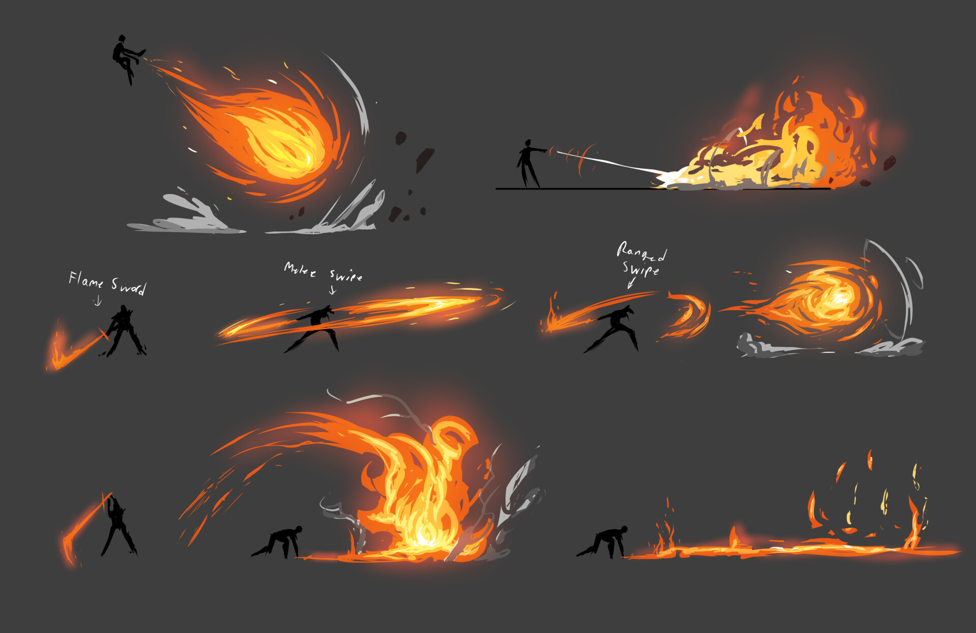 how to draw fire magic