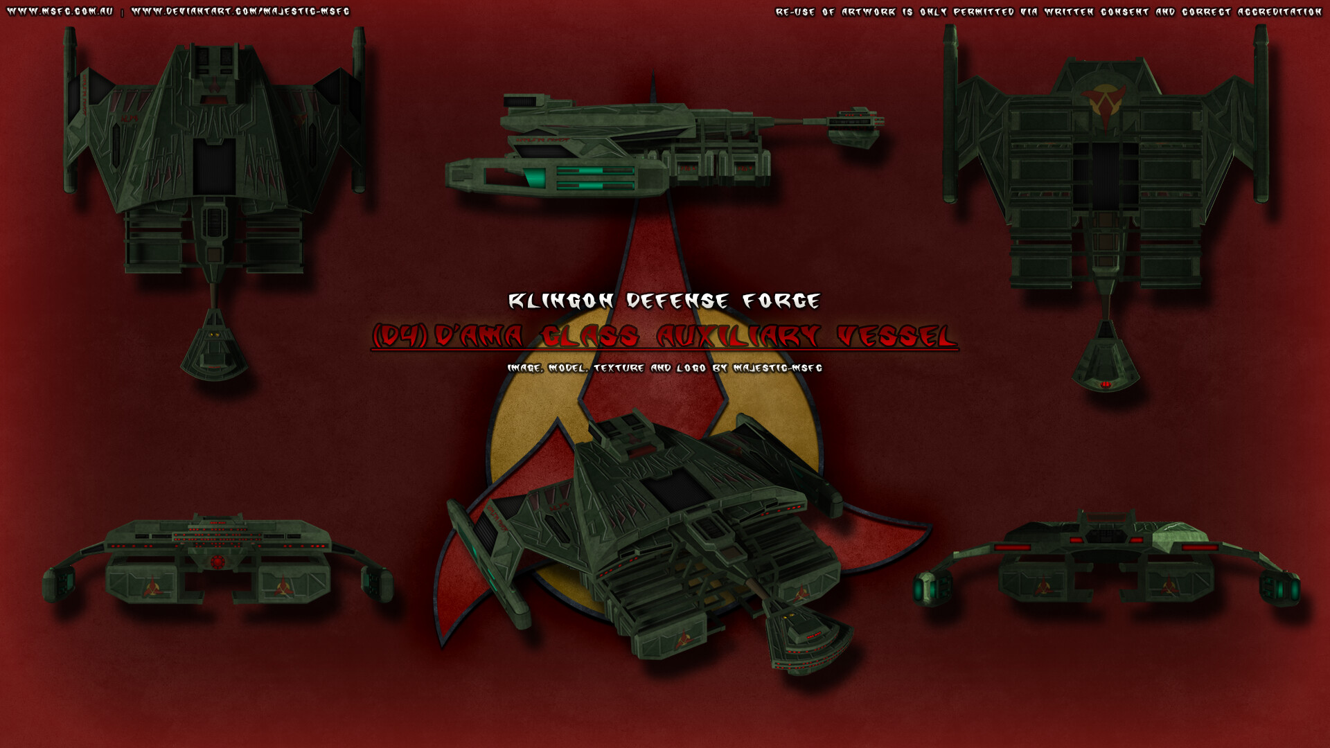 ArtStation - Klingon D4 class Auxiliary Vessel