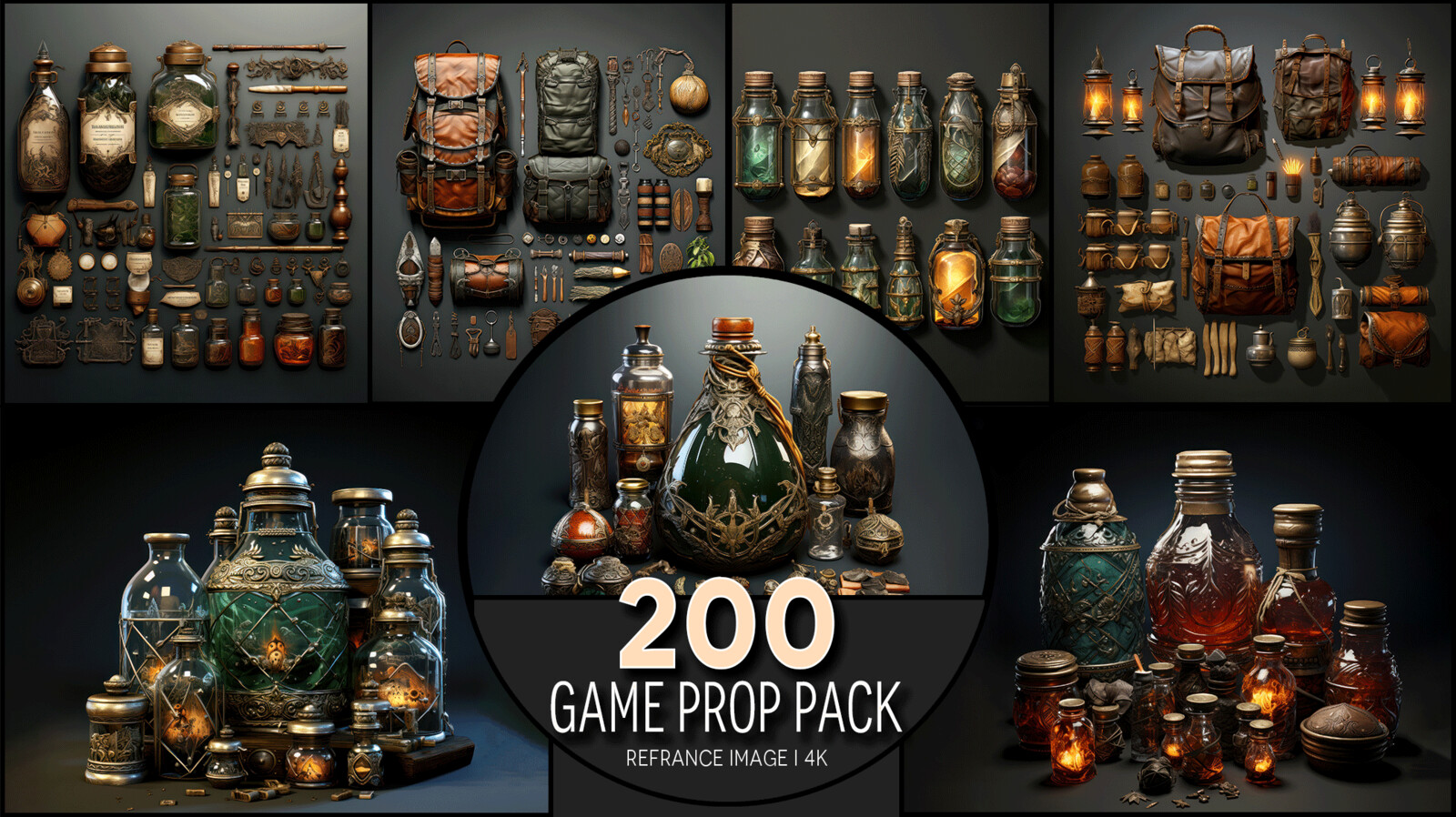 Pixel Ref - Game Prop pack 4K Reference/Concept Images