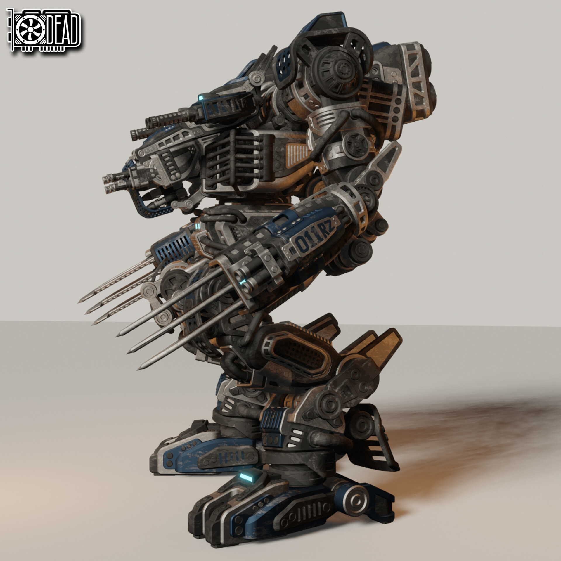 O'dead Rebelline - Mecha / Robot Blender 3d Modeling - MECHWAR 011RZ Custom