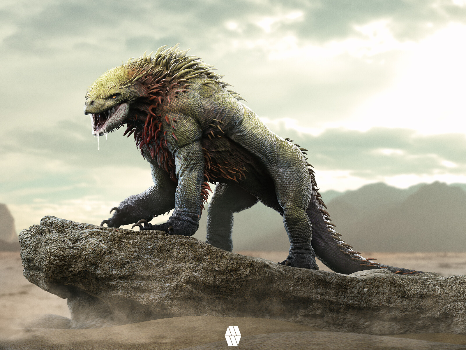 ArtStation - A Creature Emerges - 'Borca Reptile' Uandi Turner's Concept