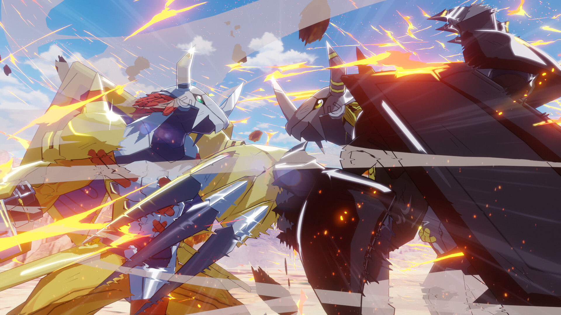 ArtStation - Digimon - Wargreymon vs Black Wargreymon