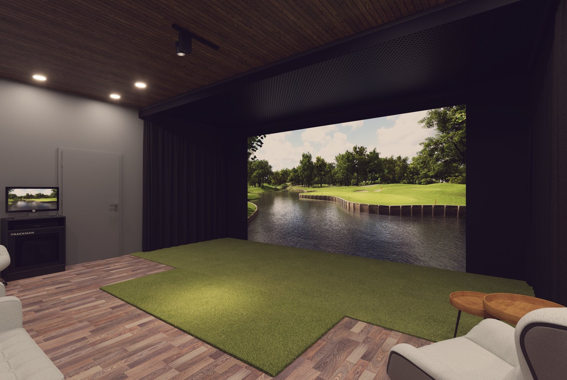 ArtStation - Trackman Simulator small bar & lounge