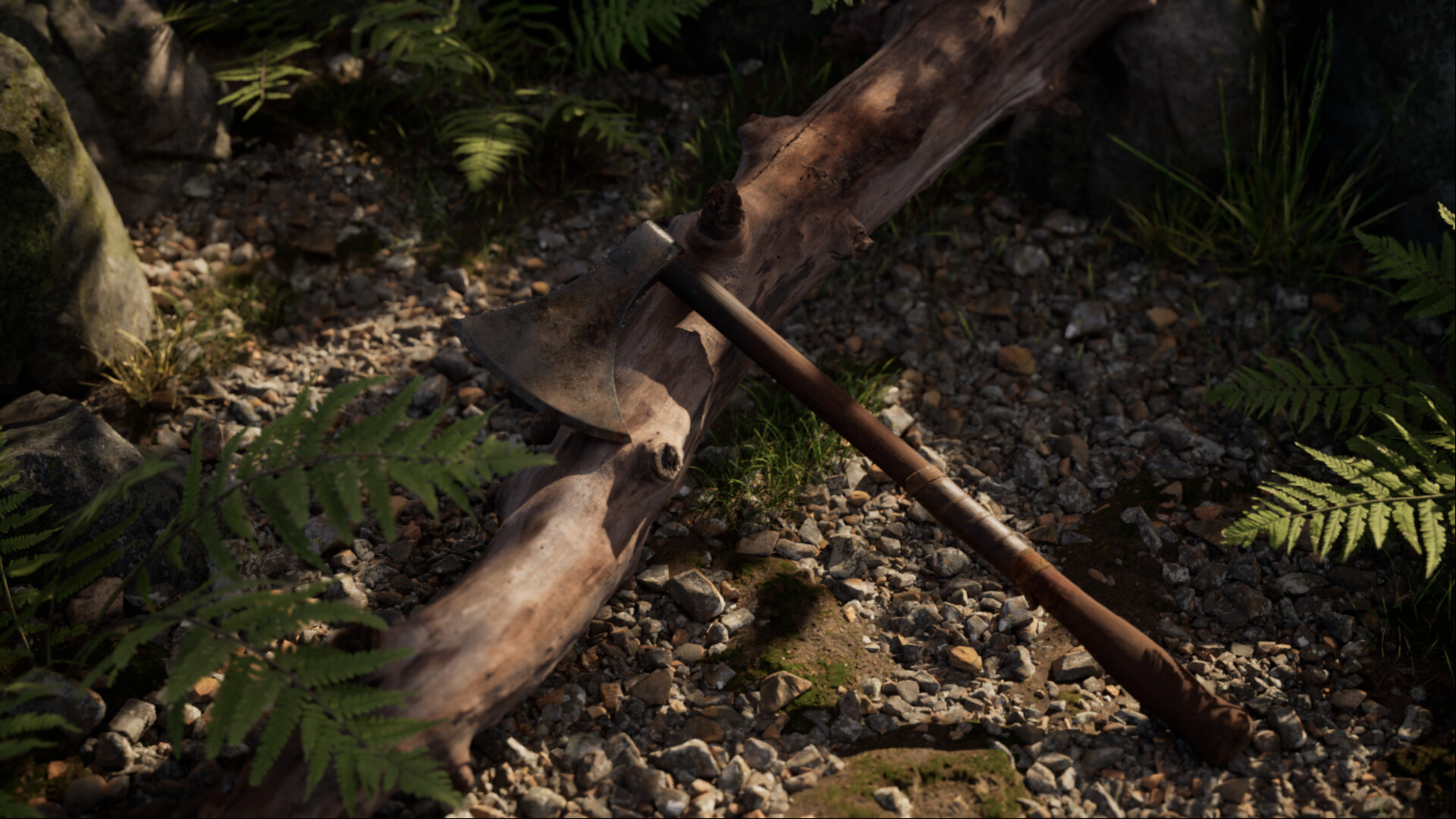 ArtStation - Axe in forest