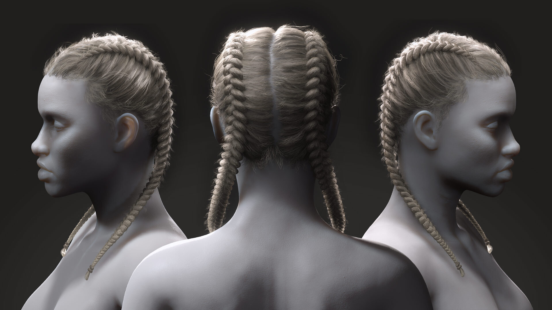 Reallusion Inc. - Tight Braid hairstyle