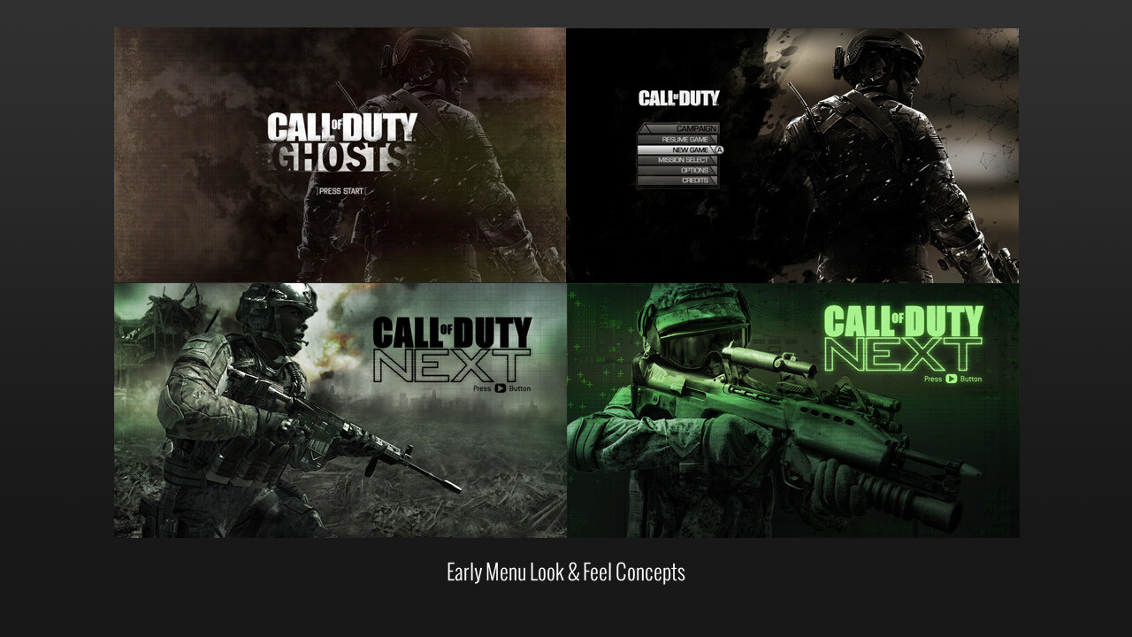 David Rose - Call of Duty Ghosts UI Design