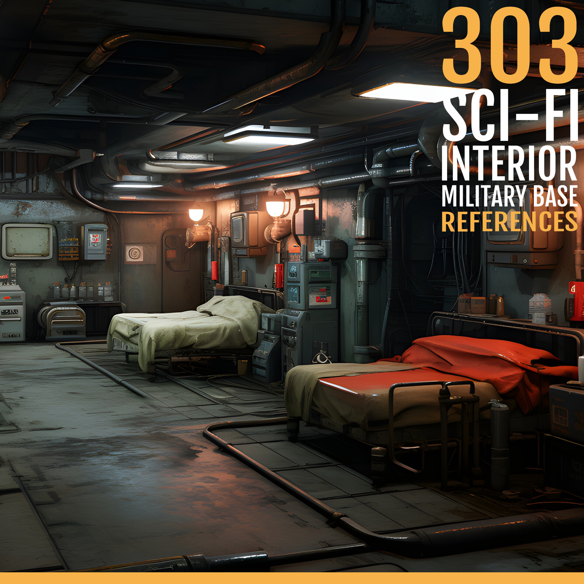 ArtStation - 303 Sci-Fi Interior Military Base