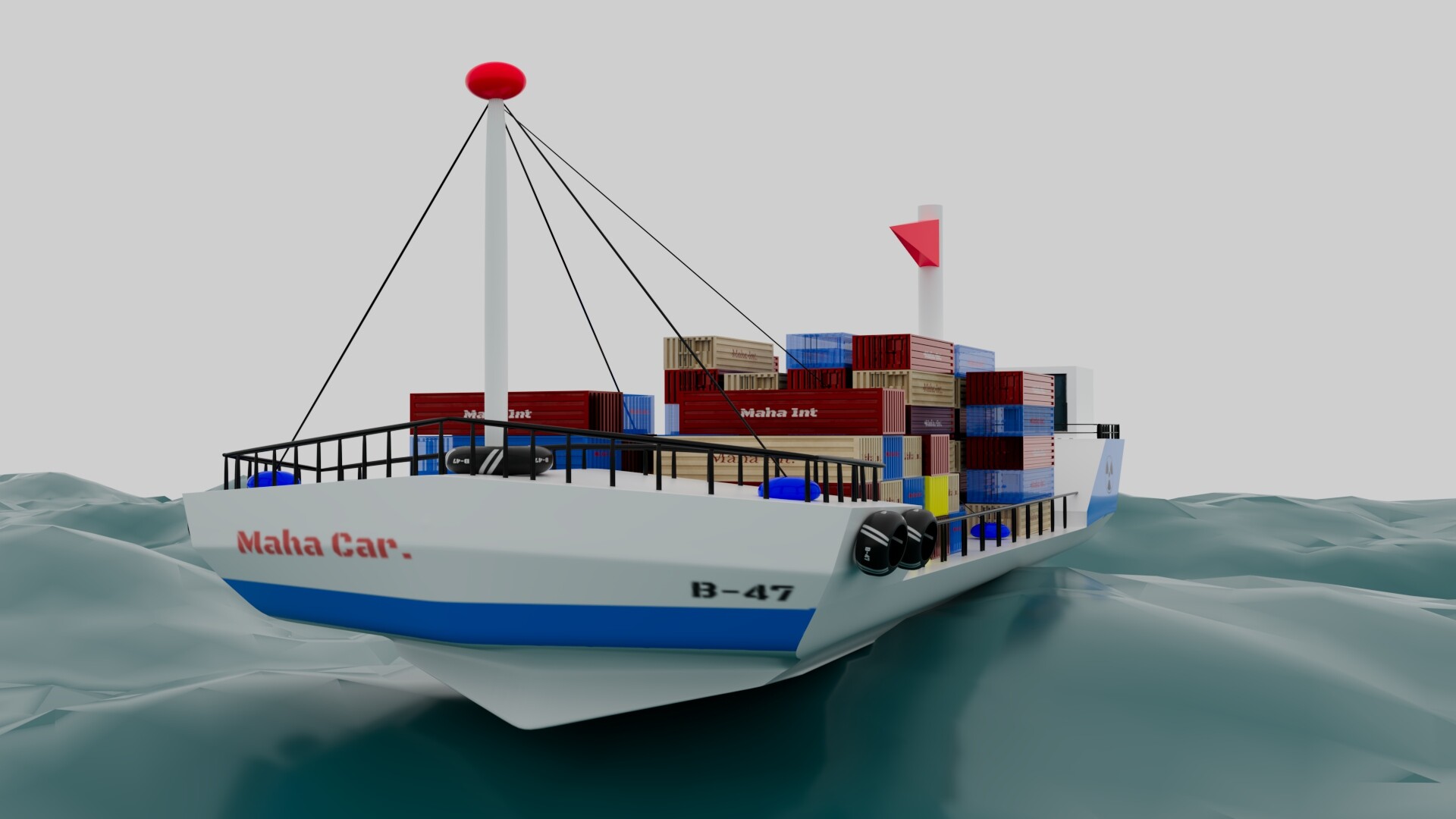 ArtStation - Ship 3D modeling render view