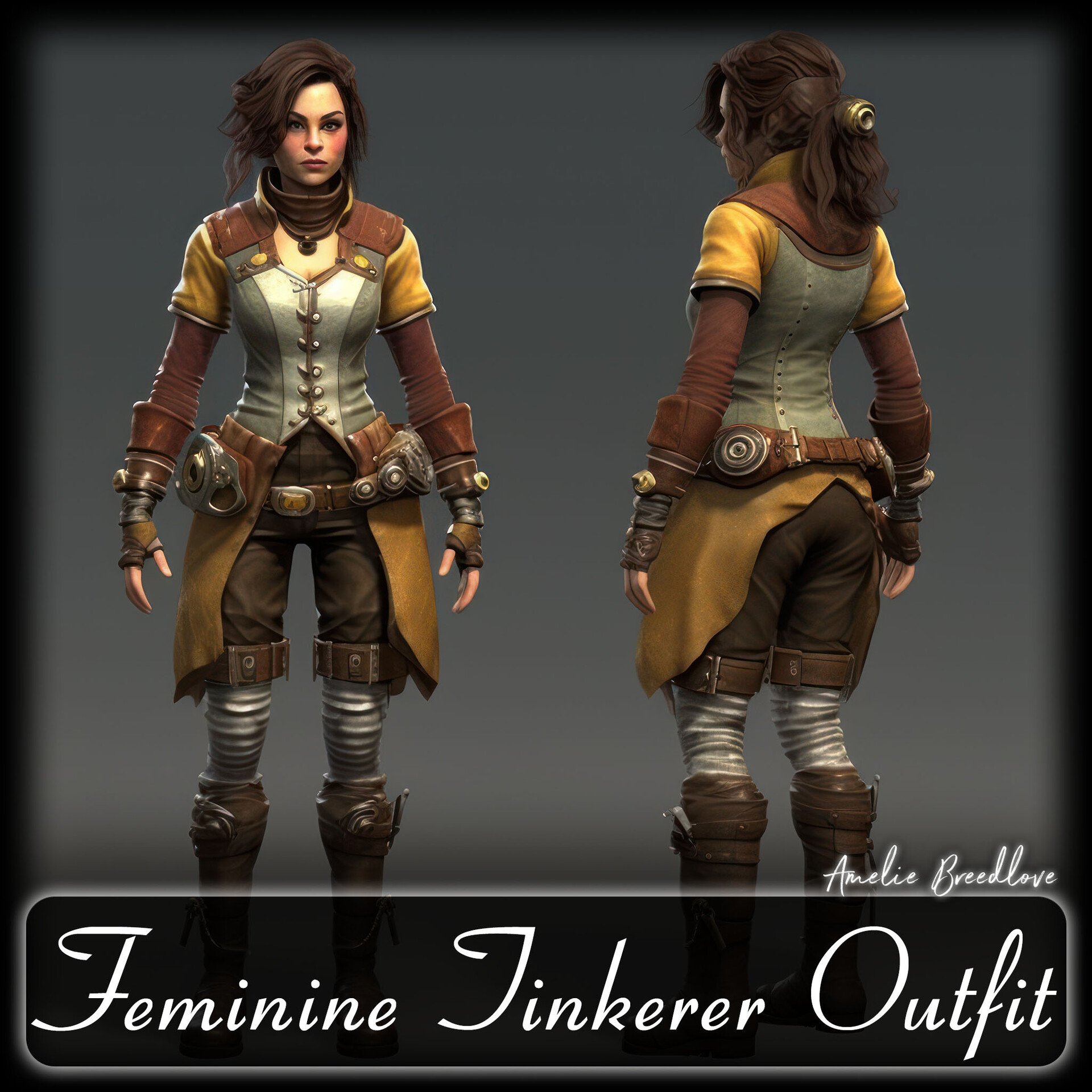 ArtStation - 200 Feminine Tinkerer Outfit Reference Pack | 4K | v.186