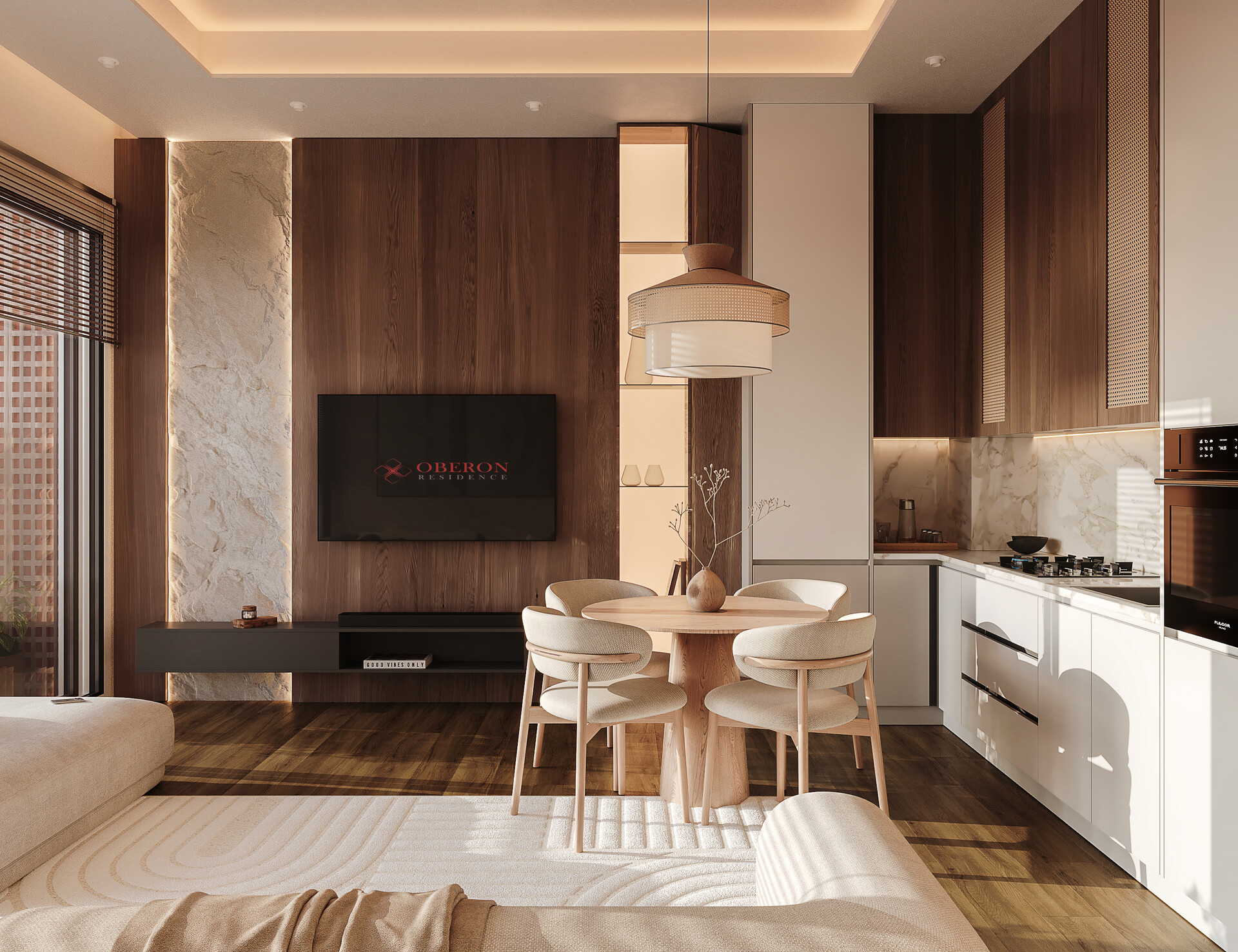 MadTwist CG Studio - Japandi Interior Design Livingroom