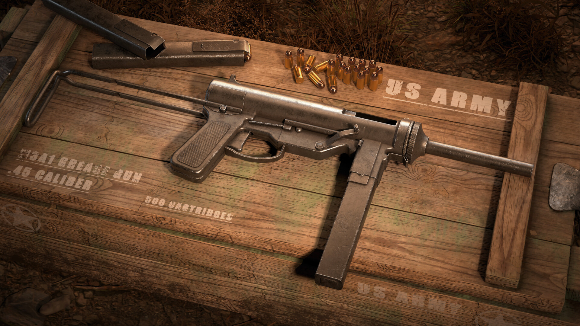 ArtStation - Grease Gun - M3A1 (Game Ready)