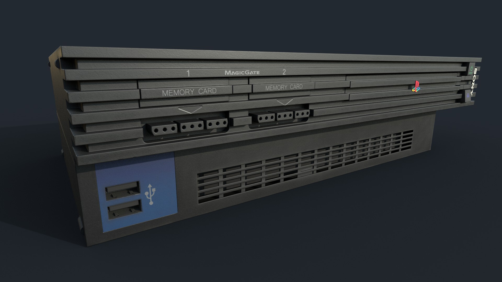 ArtStation - Sony Playstation 2 Fat Fan Art (game ready asset)