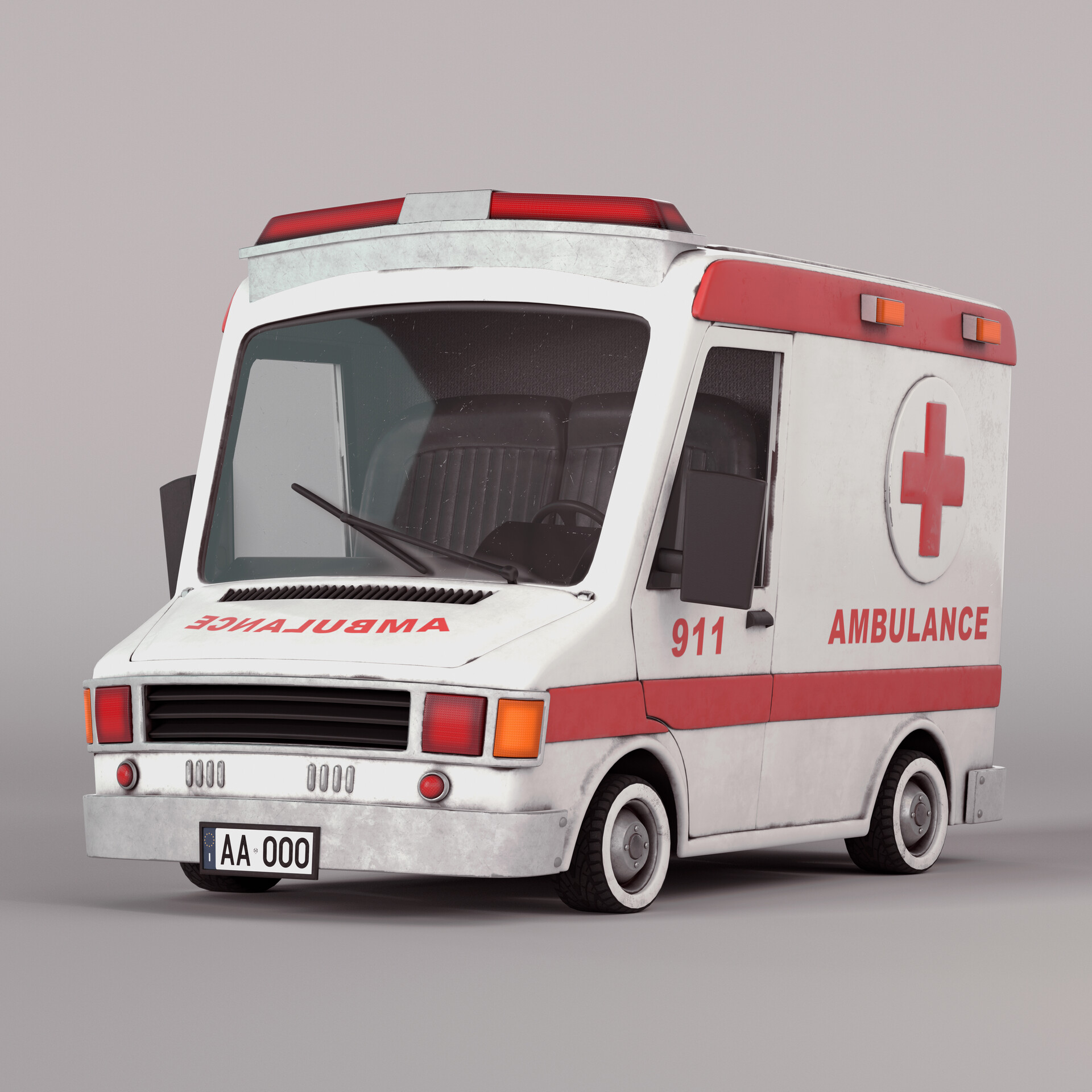 ArtStation - Ambulance Cartoon