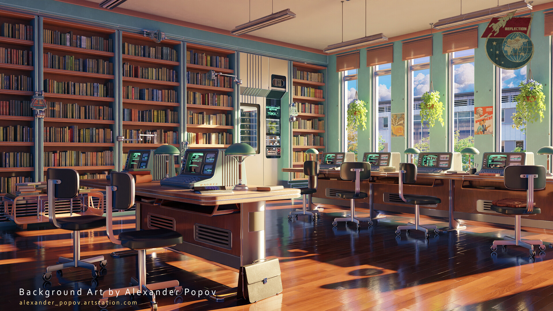 ArtStation - Library. Day Version. [Reflection | Visual Novel]