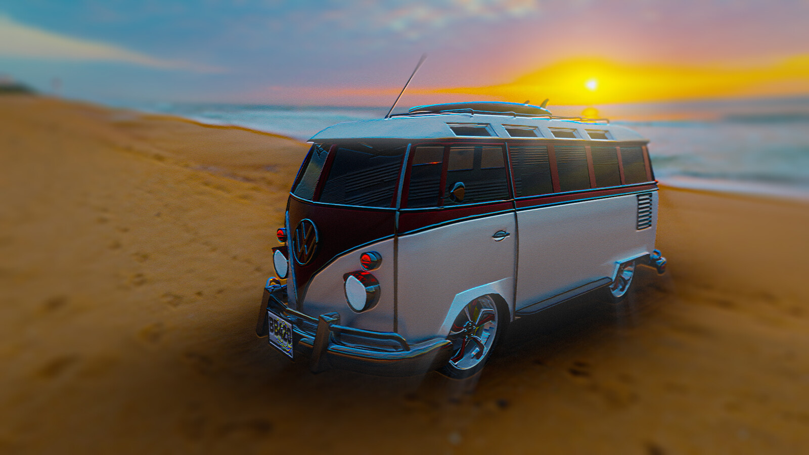 Tommy Frankland - 1964 long wheel base VW Samba SurfBus