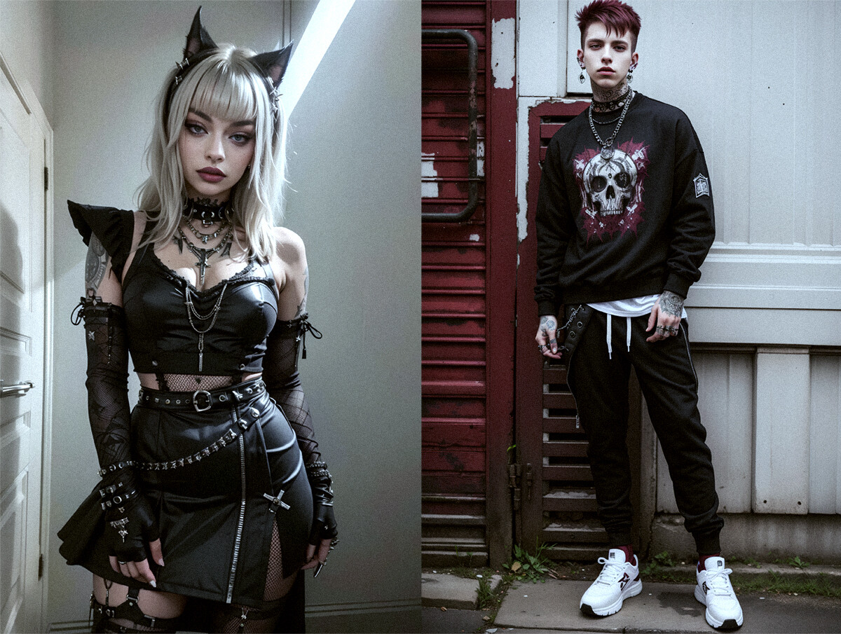 ArtStation - Cheeky Gothic Punk Outfit