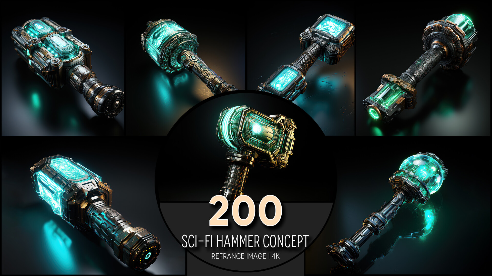 Pixel Ref - Sci-Fi Hammer concept 4K Reference/Concept Images