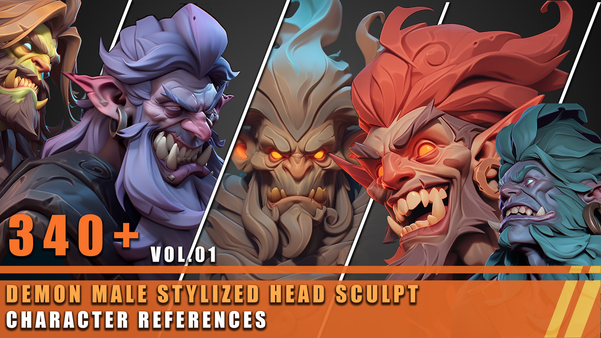 WaterLaw's Studio - 340+ Demon Male Stylized Head Sculpt - Character ...