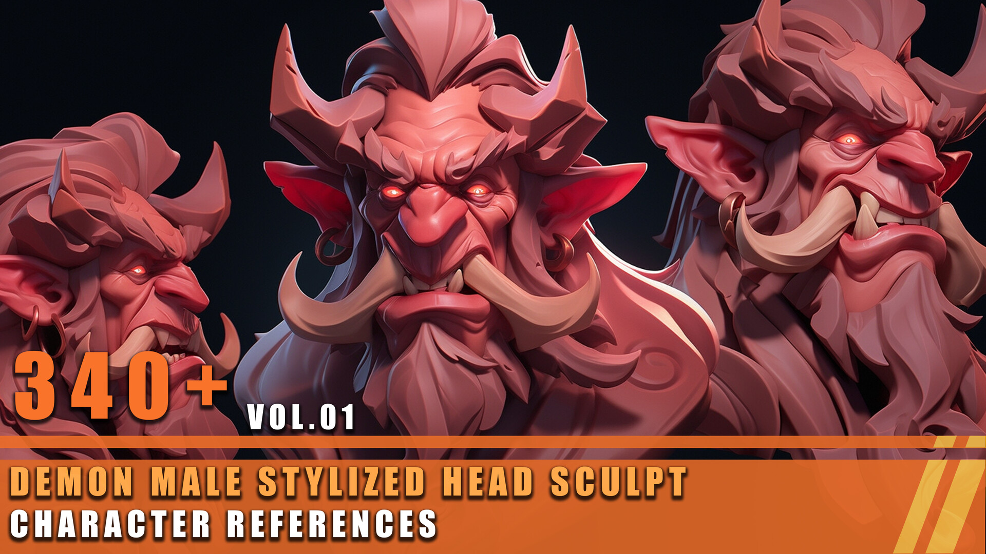 WaterLaw's Studio - 340+ Demon Male Stylized Head Sculpt - Character ...