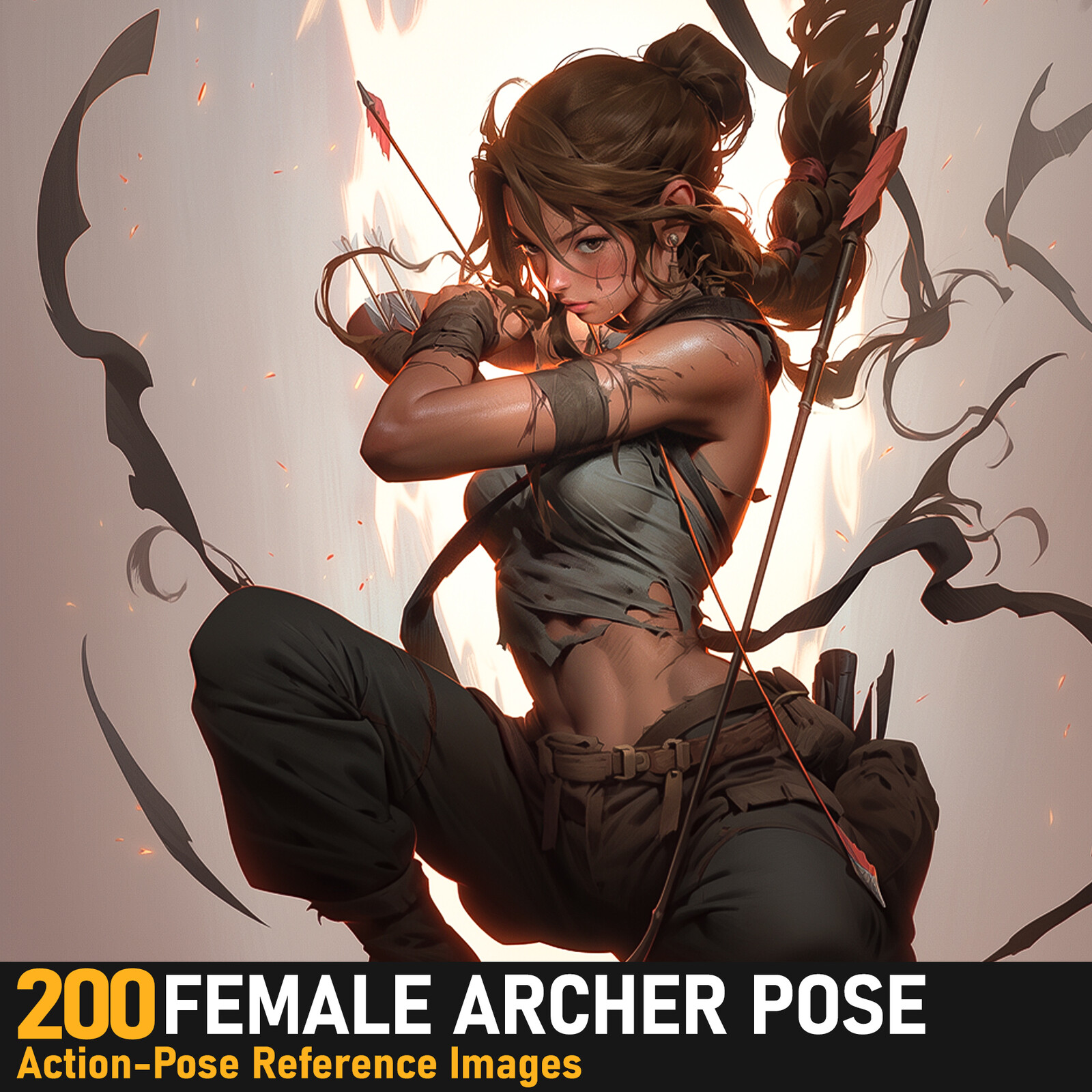 Vio - Female Archer Pose | 4K Reference Images