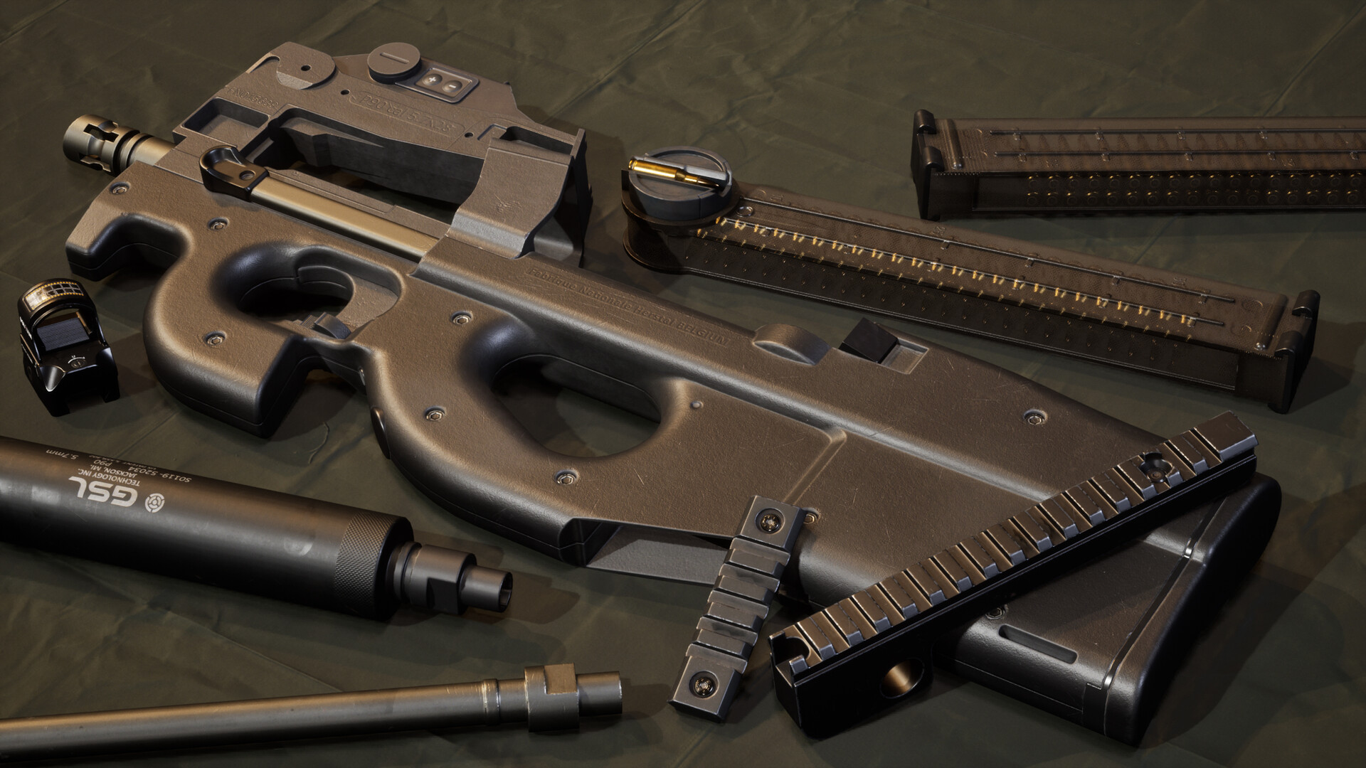 ArtStation - FN P90 - STUDENT WORK, UE5 + IRAY RENDERS
