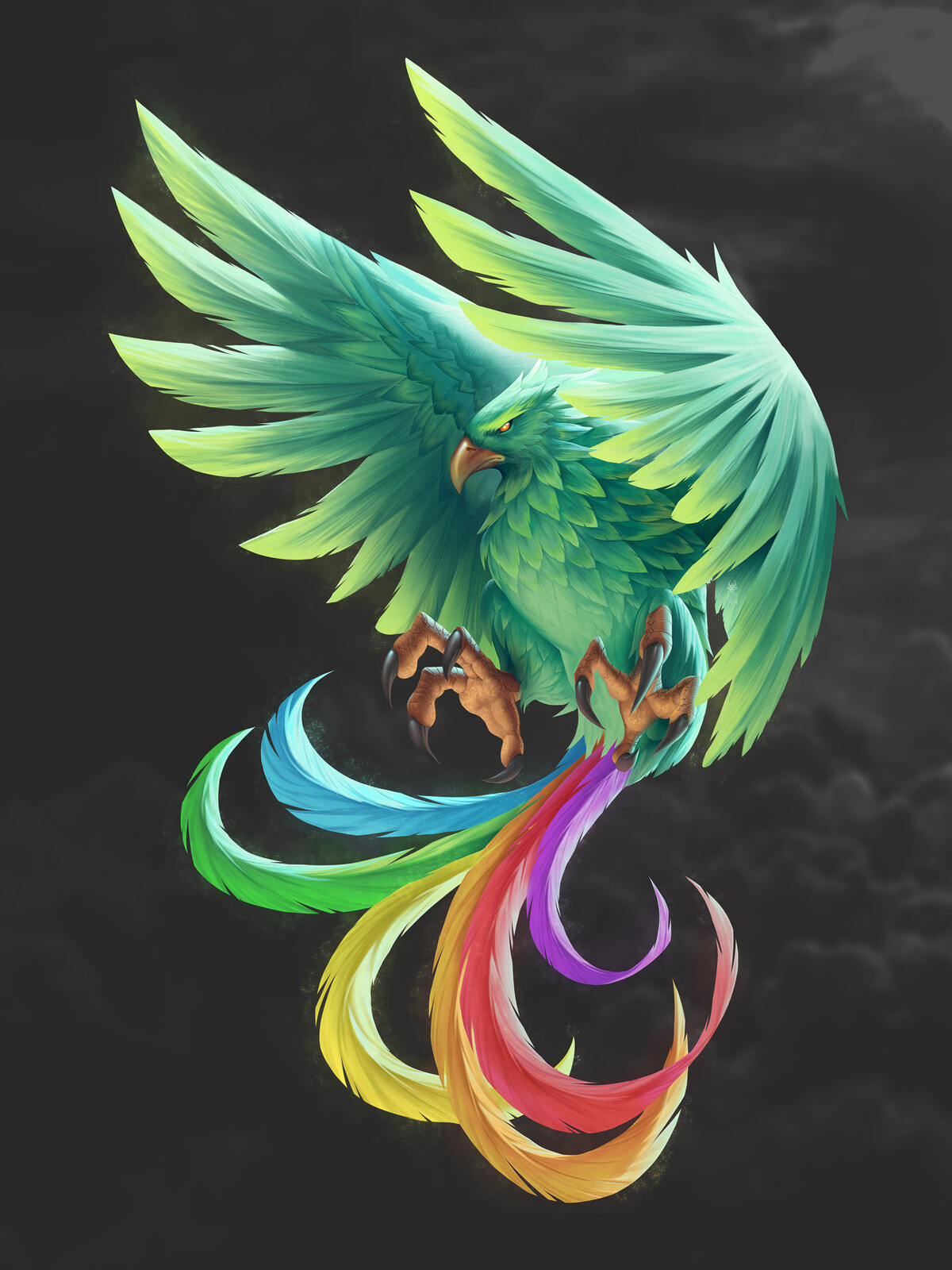 Debby Illanes - Emerald Phoenix / Commission