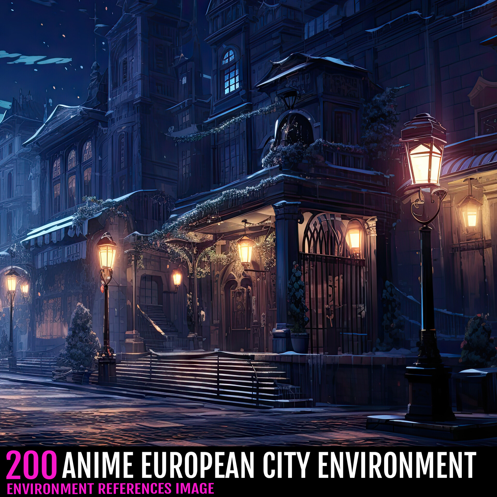 ArtStation - 200 ANIME EUROPEAN CITY ENVIRONMENT / 4K