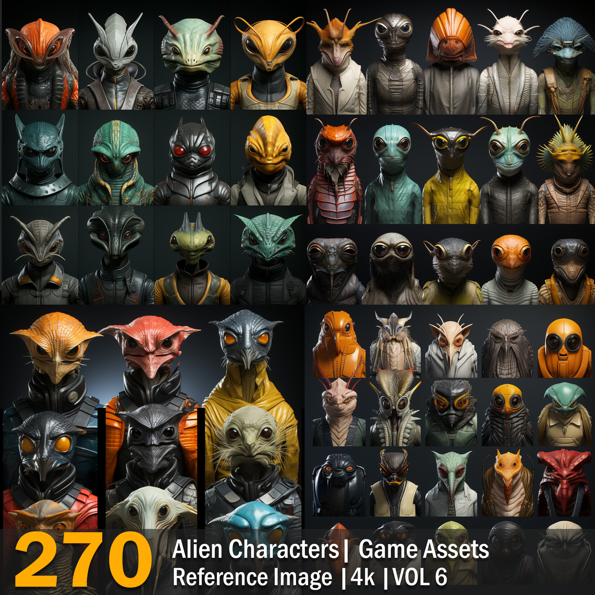 Lumière - Alien Characters | Reference Images | 4K | VOL 6